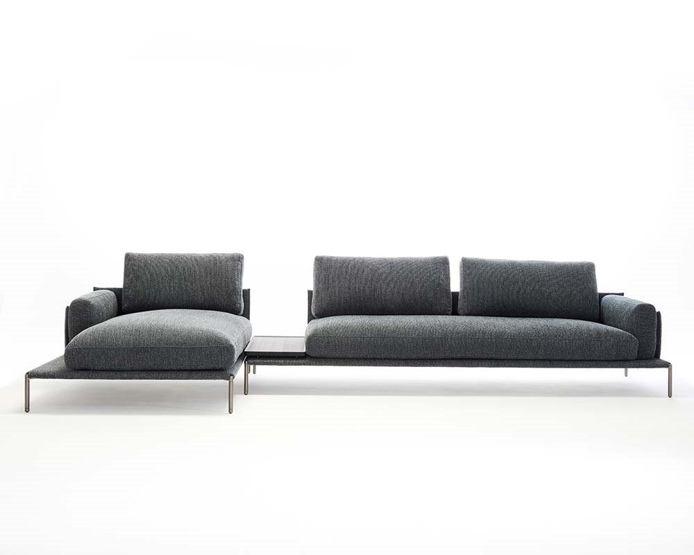 Elegant Linear or Curved Sofa for Living Room Noah | Zanotta